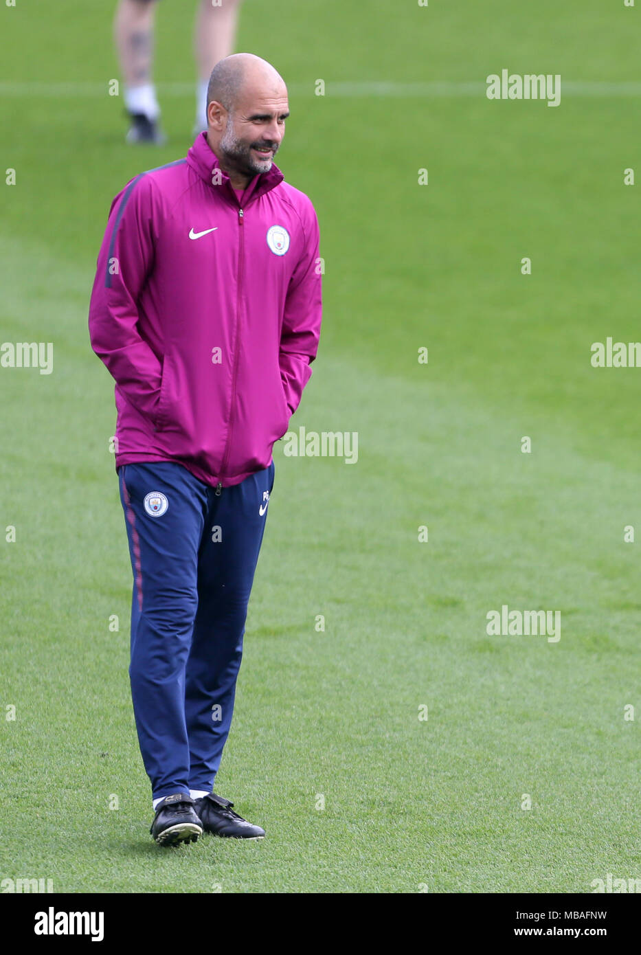 Manchester city pep guardiola training hi-res stock photography and ...