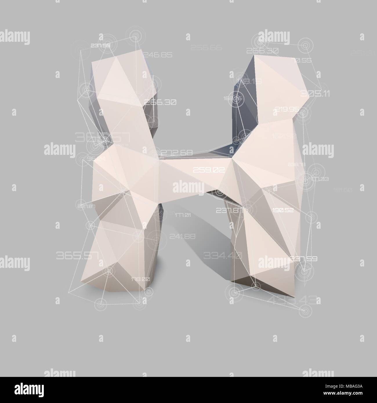 Capital latin letter H in low poly style Stock Vector Image & Art - Alamy