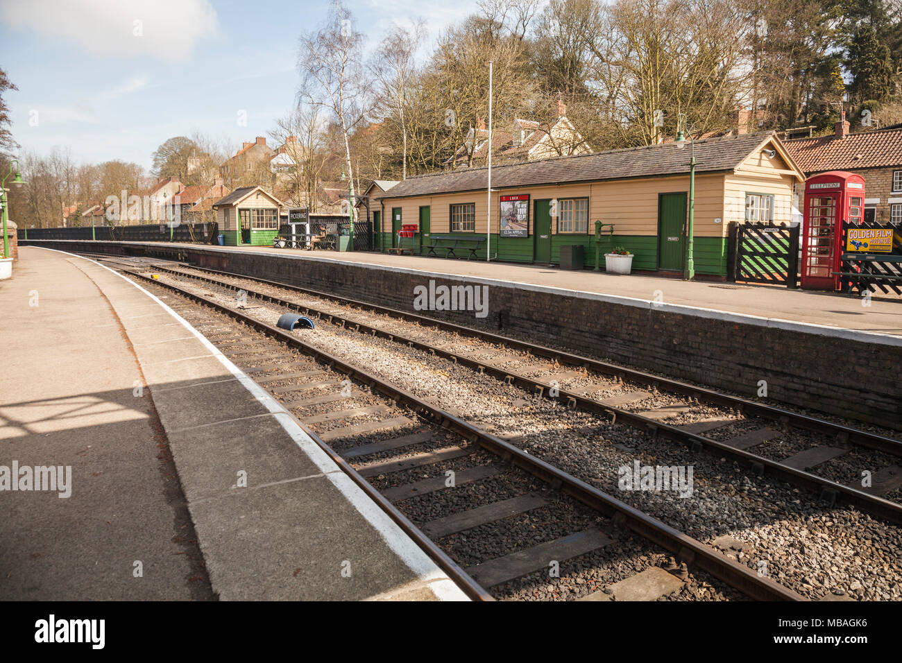 The old fashioned railway station at Pickering,North Yorkshire,England ...