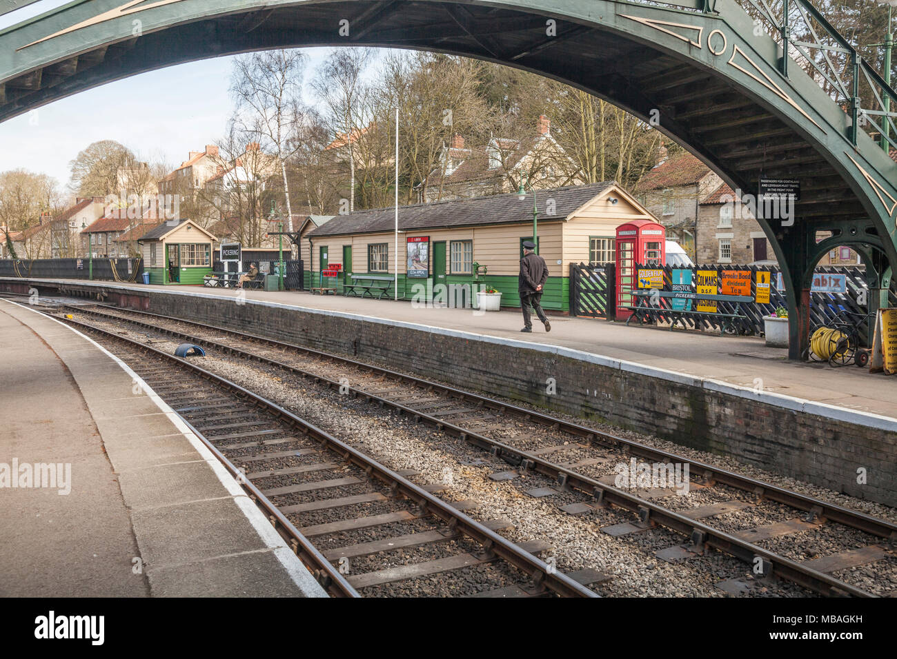 The old fashioned railway station at Pickering,North Yorkshire,England ...