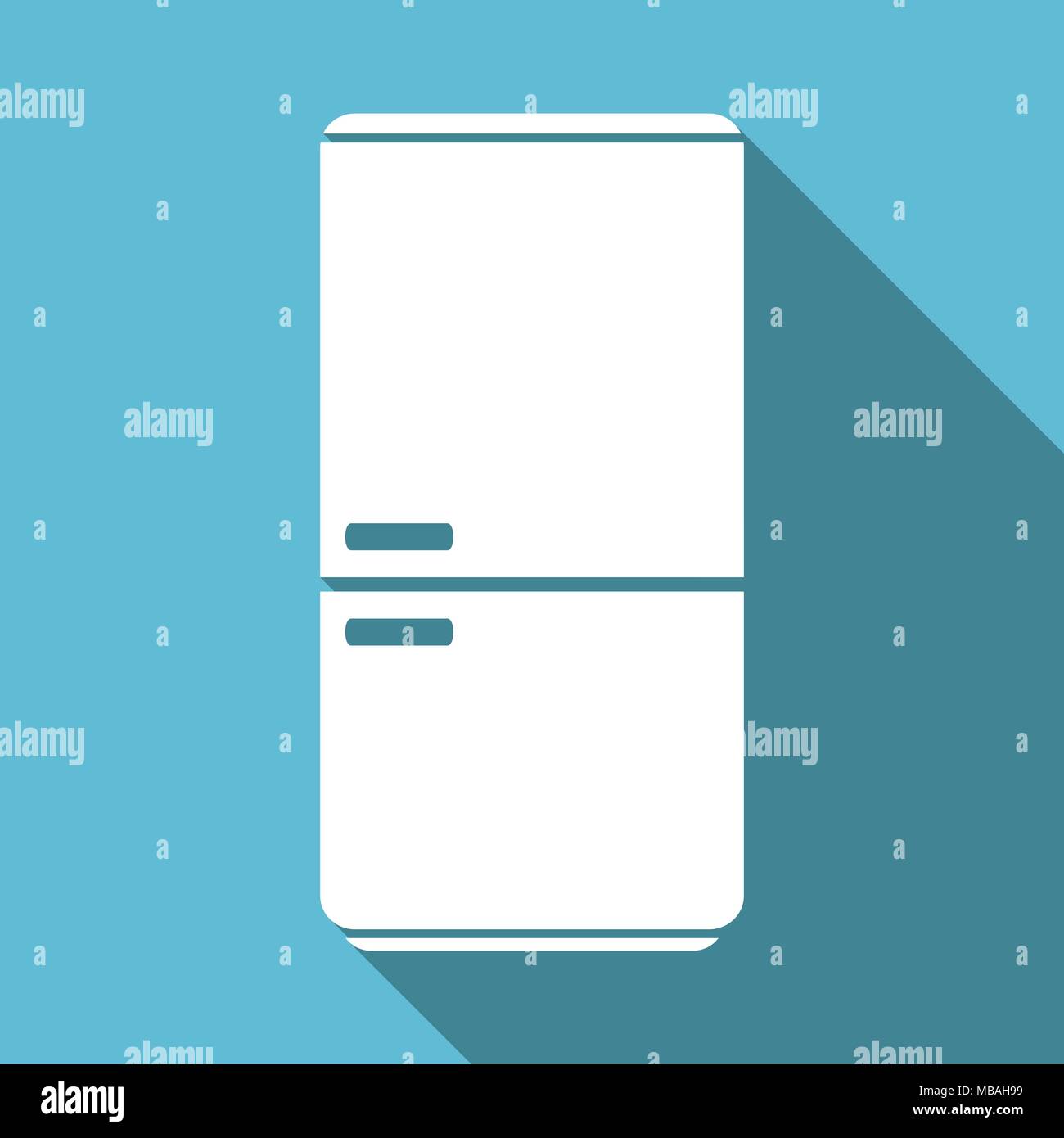 Blue refrigerator fridge icebox Stock Vector Images - Alamy
