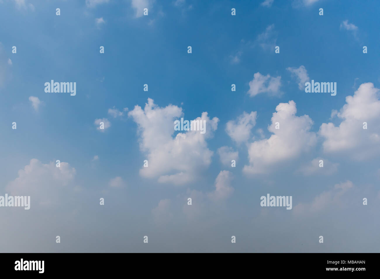 Blue color cloud view looking haven in summer season Stock Photo - Alamy