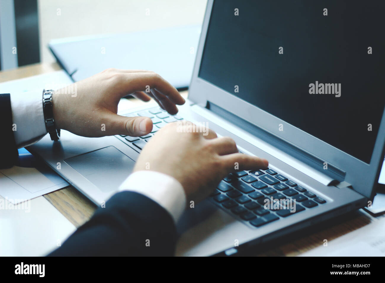 Typing technology laptop hi-res stock photography and images - Alamy