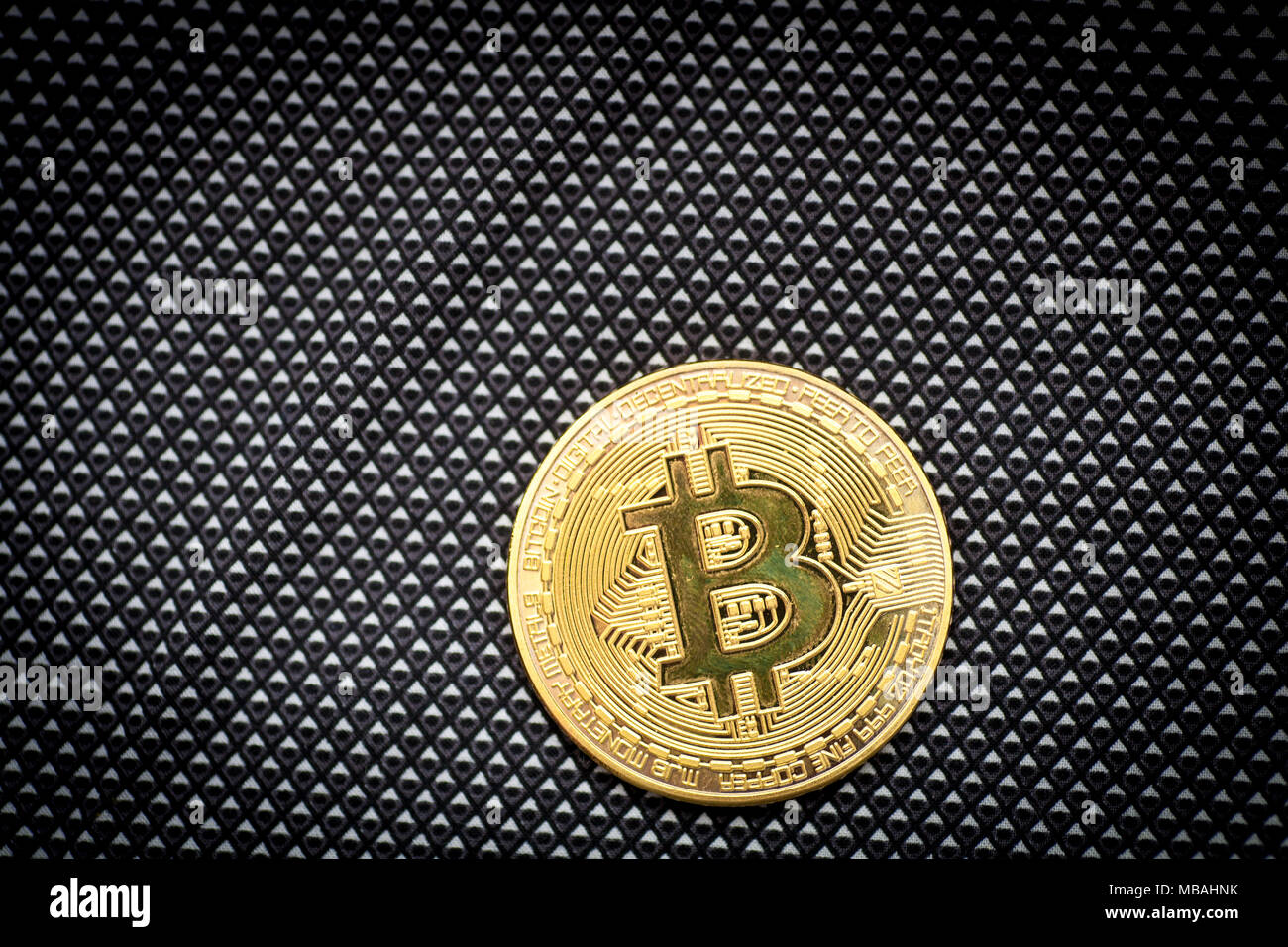 bitcoin logo gold coin last bitcoin symbol Stock Photo - Alamy