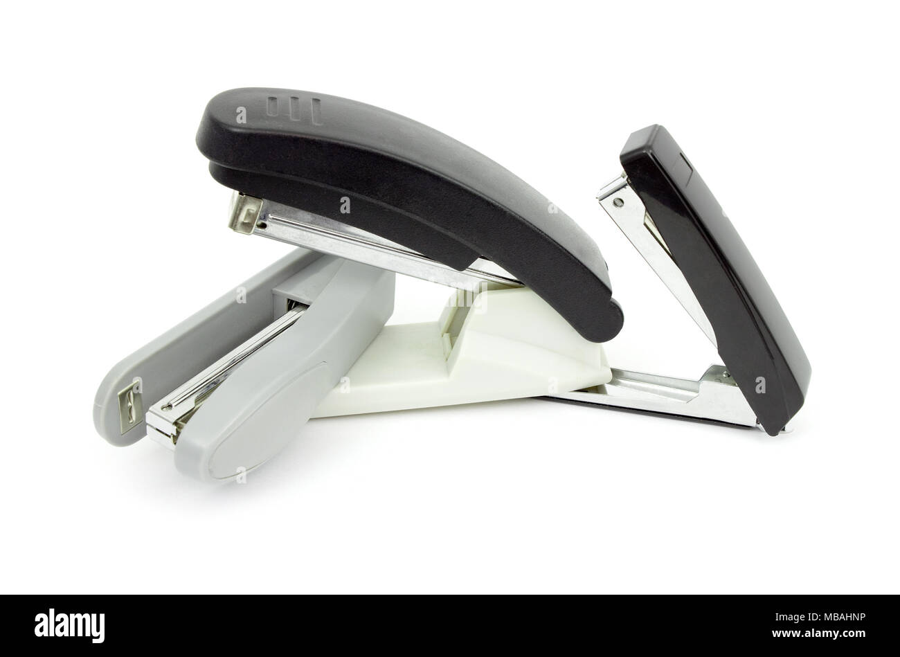 Three stapler. The concept of aggression Stock Photo - Alamy