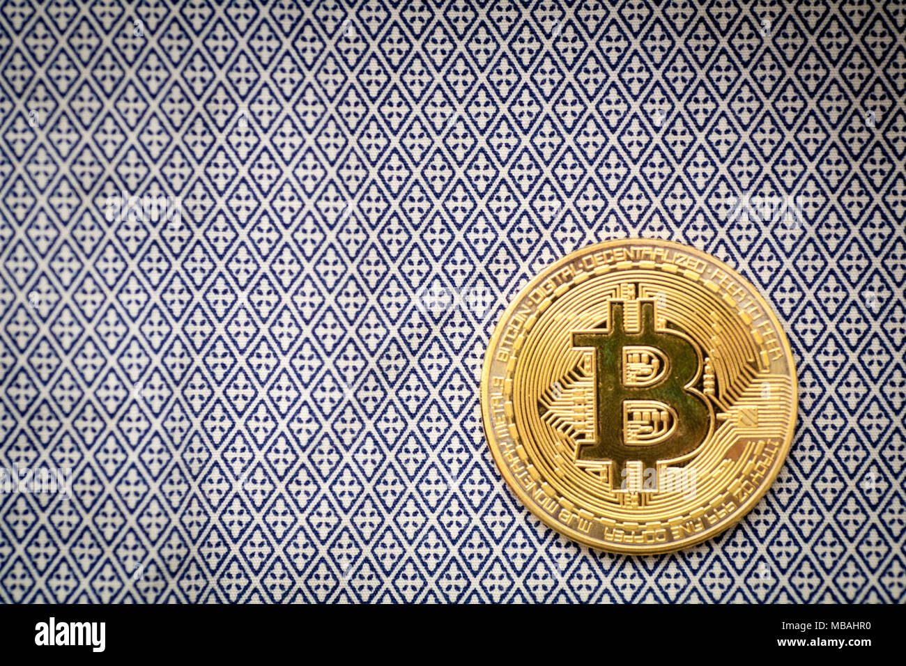 bitcoin logo gold coin last bitcoin symbol Stock Photo - Alamy