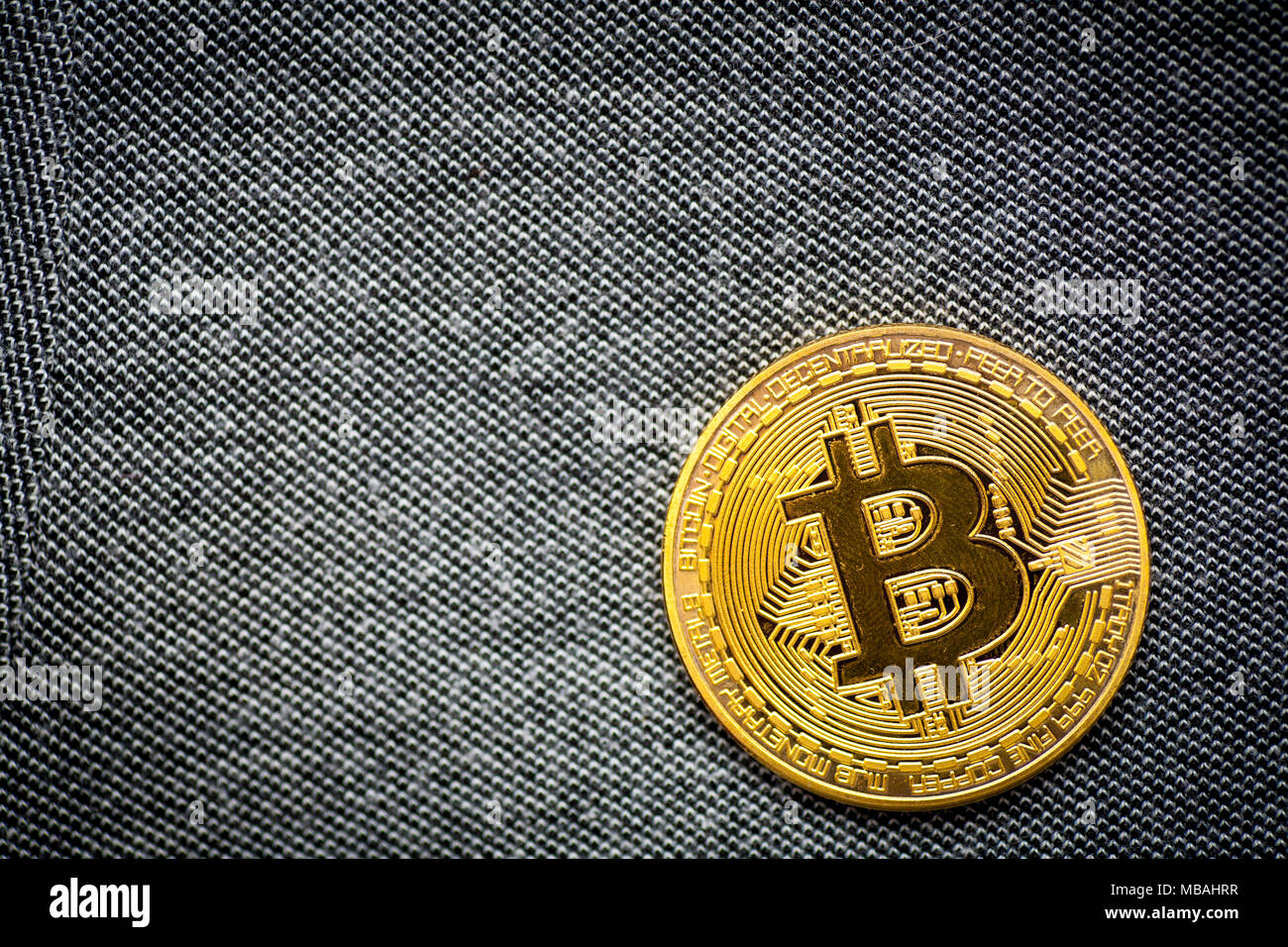 bitcoin logo gold coin last bitcoin symbol Stock Photo - Alamy