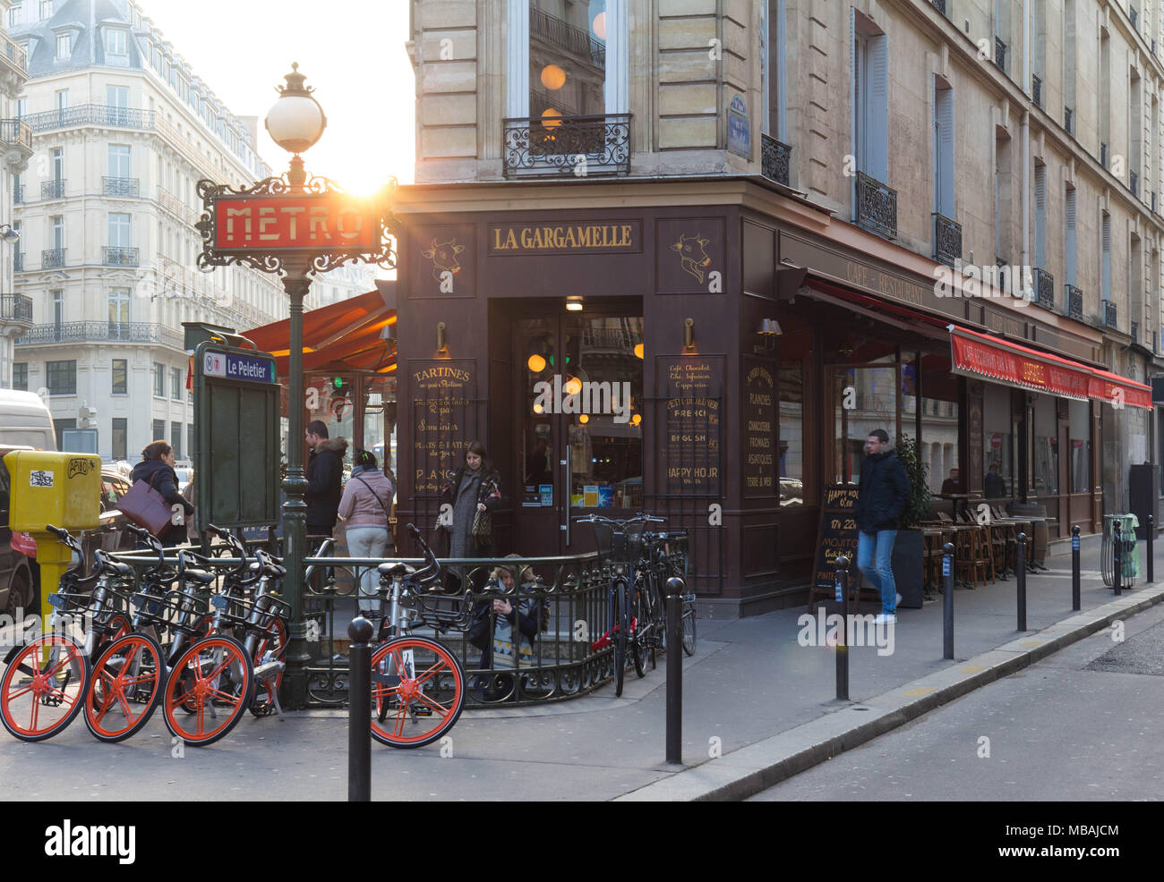 The traditional French restaurant Gargamelle, Paris, France Stock Photo ...