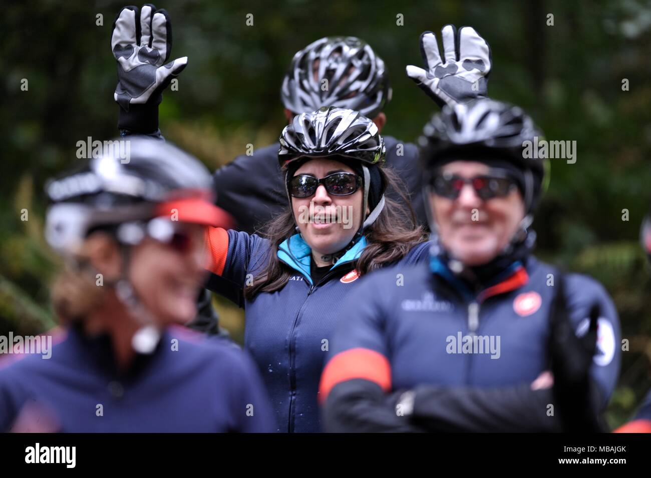 Group of cyclists on endurance road race Stock Photo - Alamy