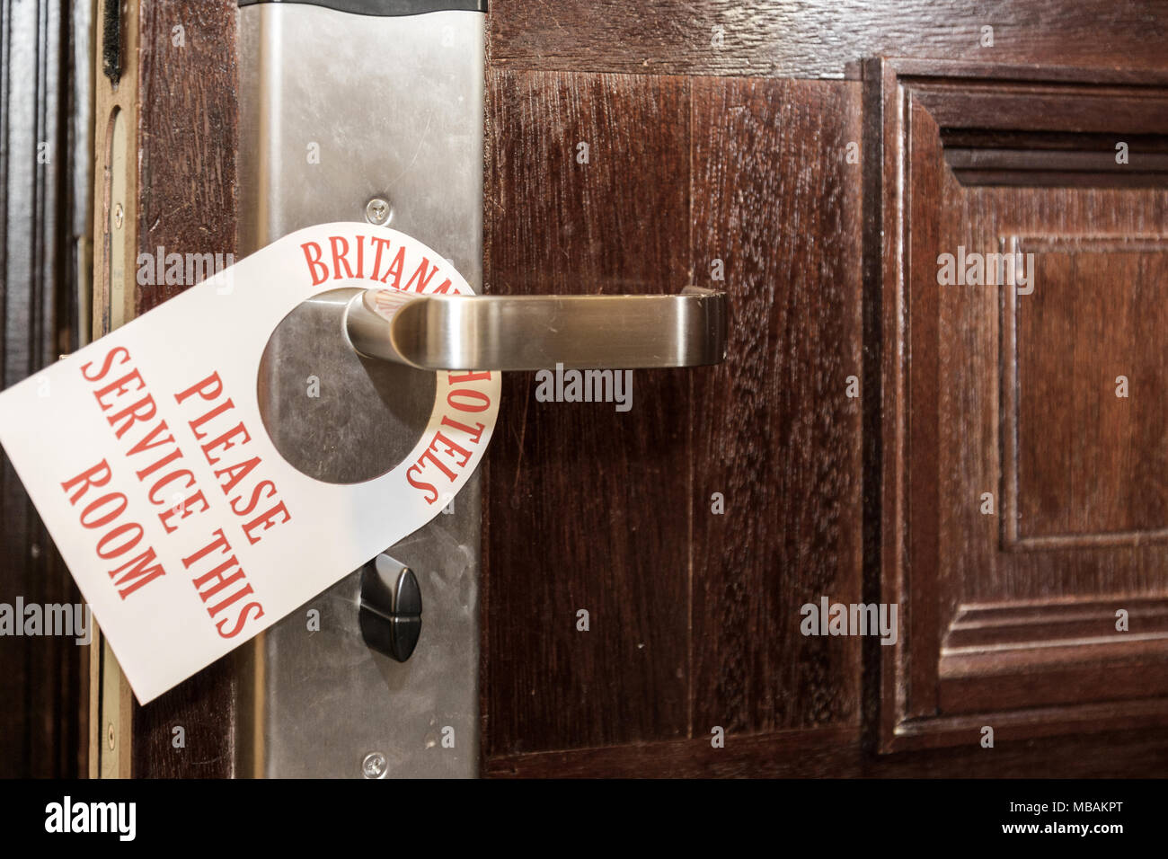 Please Service This room at hotel Stock Photo - Alamy