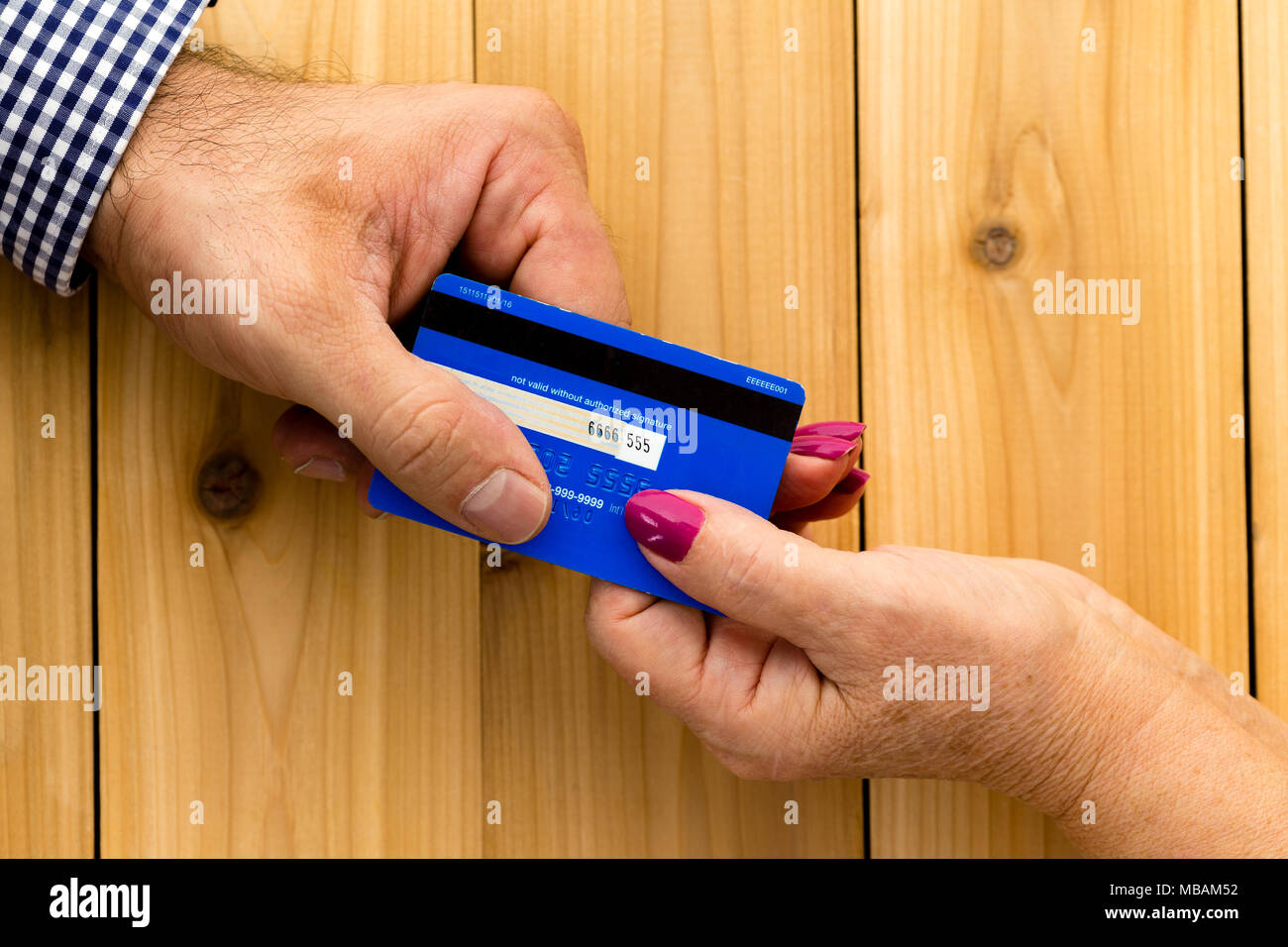 Lady giving money to man hi-res stock photography and images - Alamy
