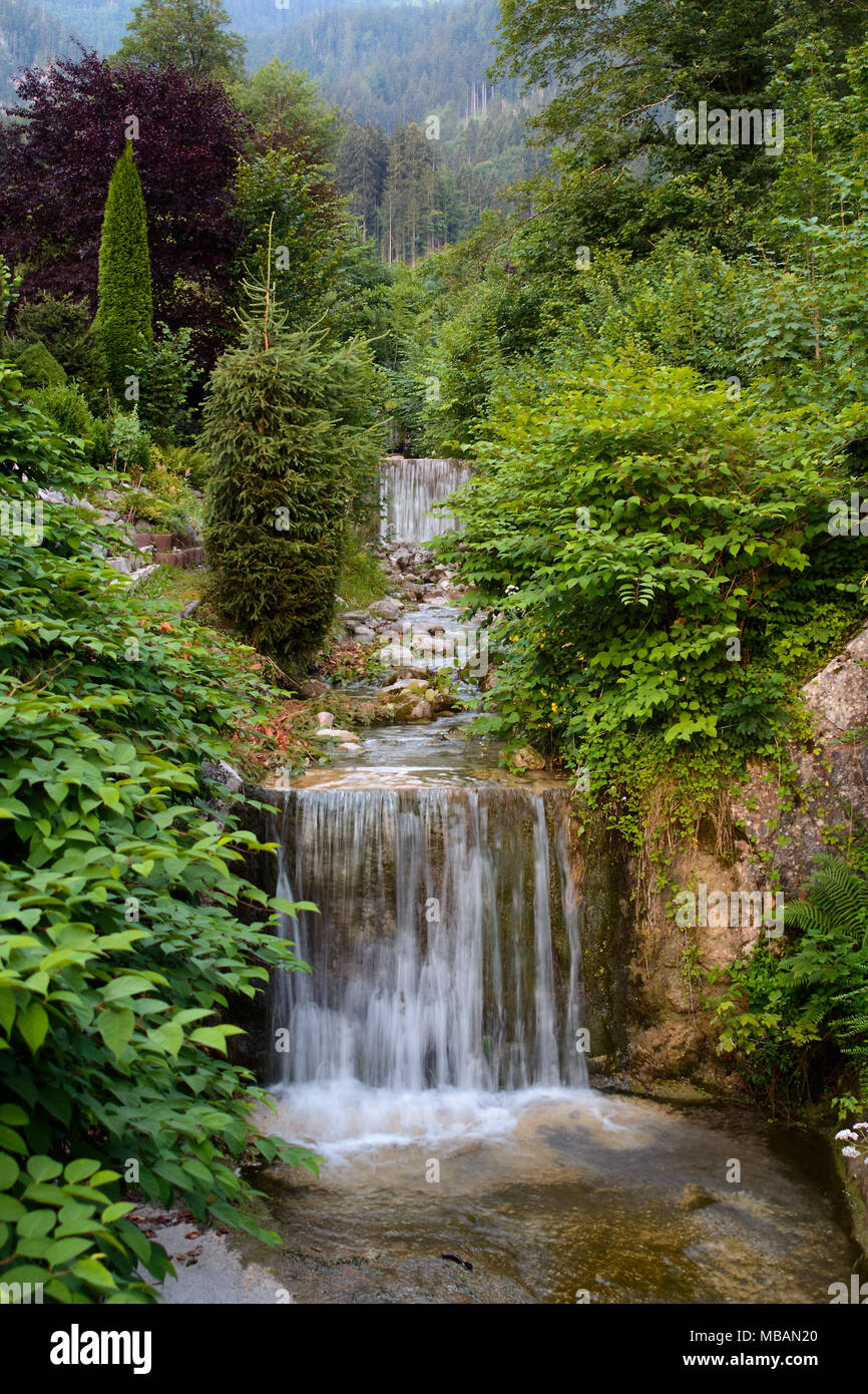 Alpine creek, cascade of small waterfalls Stock Photo - Alamy