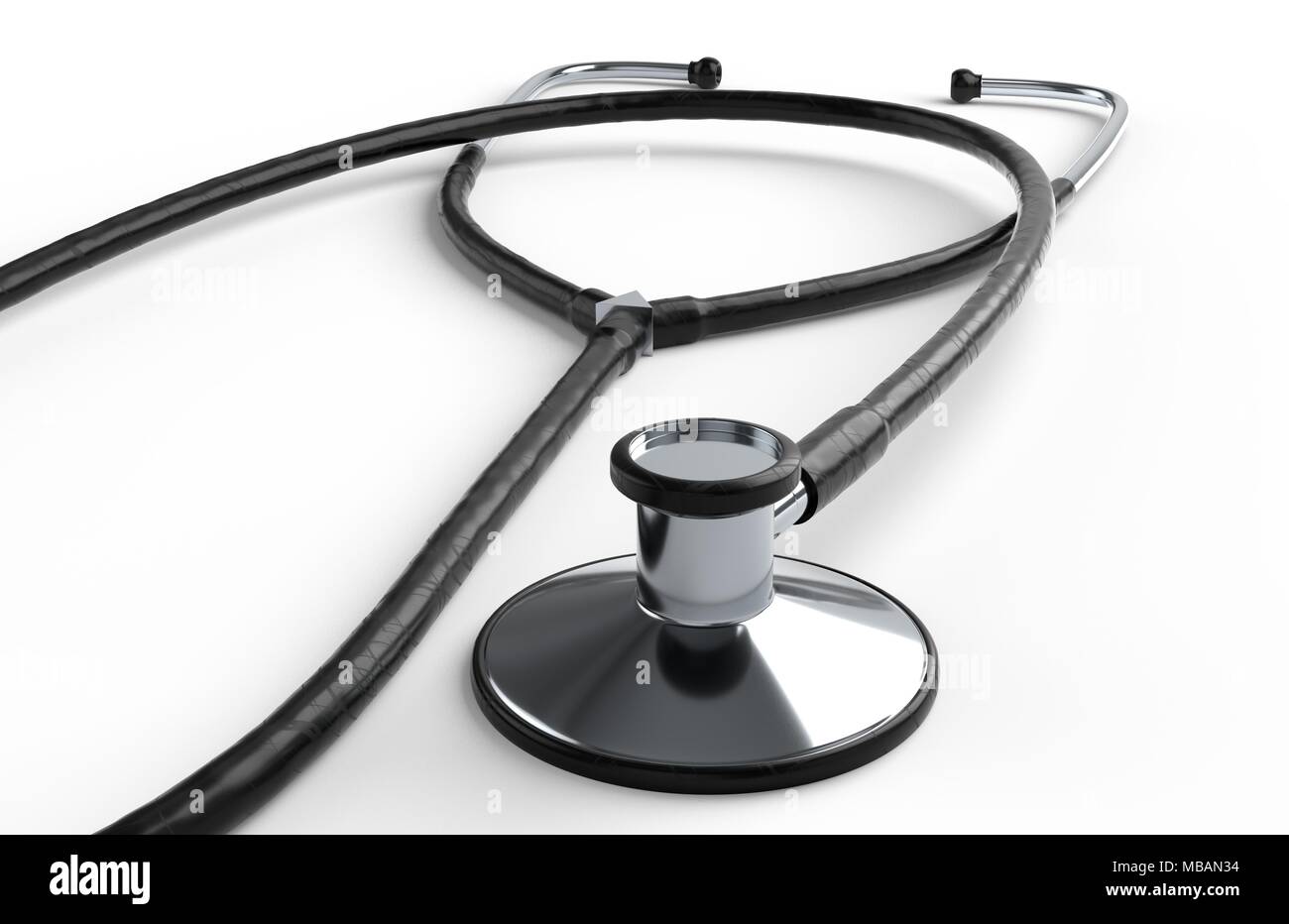 stethoscope. Medical instrument used in medical diagnostics. 3d ...