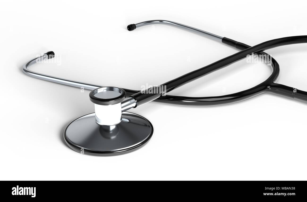 stethoscope. Medical instrument used in medical diagnostics. 3d ...