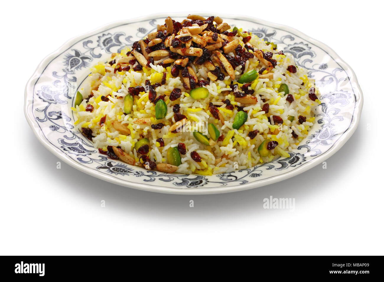 zereshk polo, barberry rice, iranian persian cuisine Stock Photo - Alamy