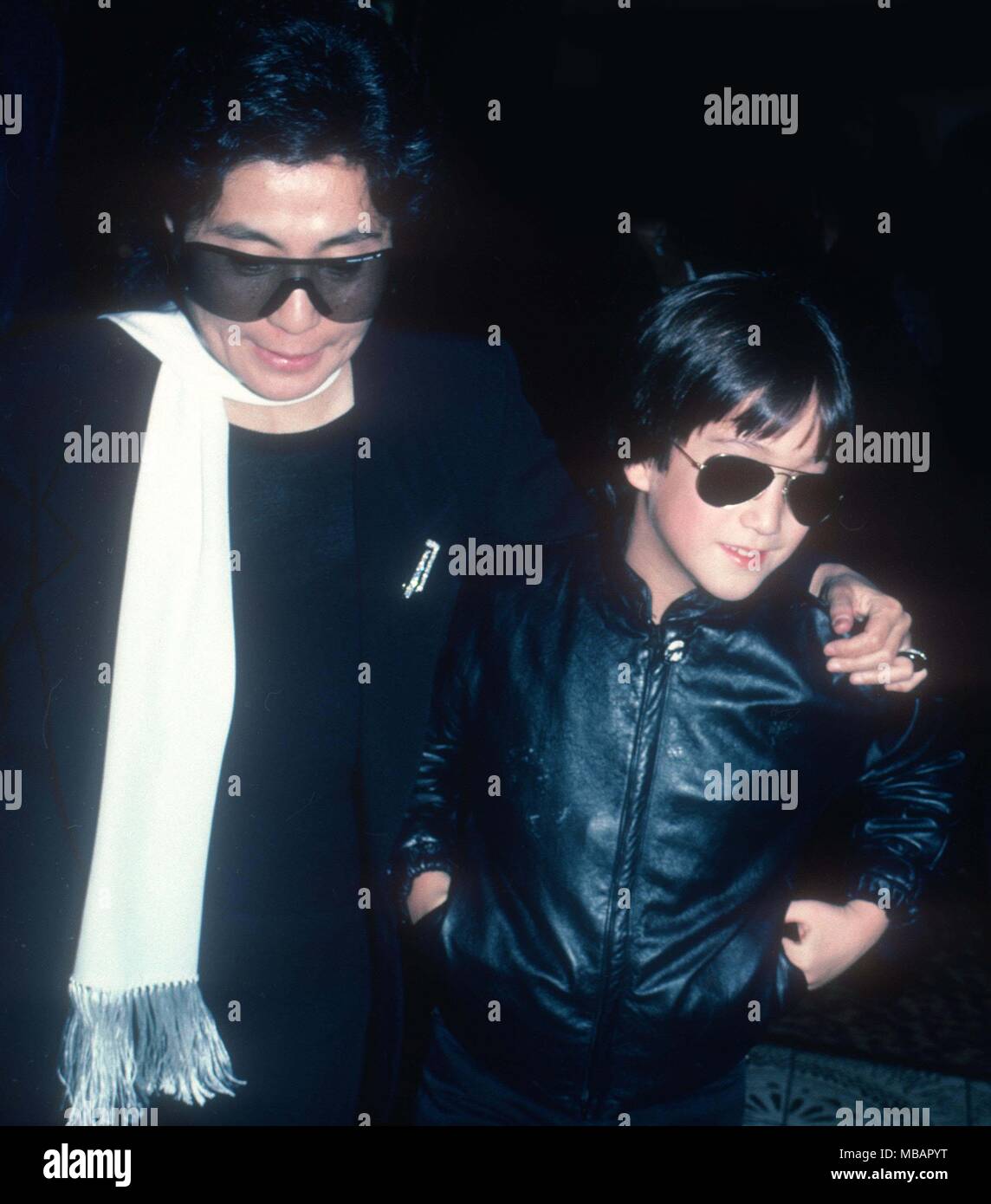 Yoko Ono Sean Lennon 1985 Photo By John Barrett/PHOTOlink.net Stock ...