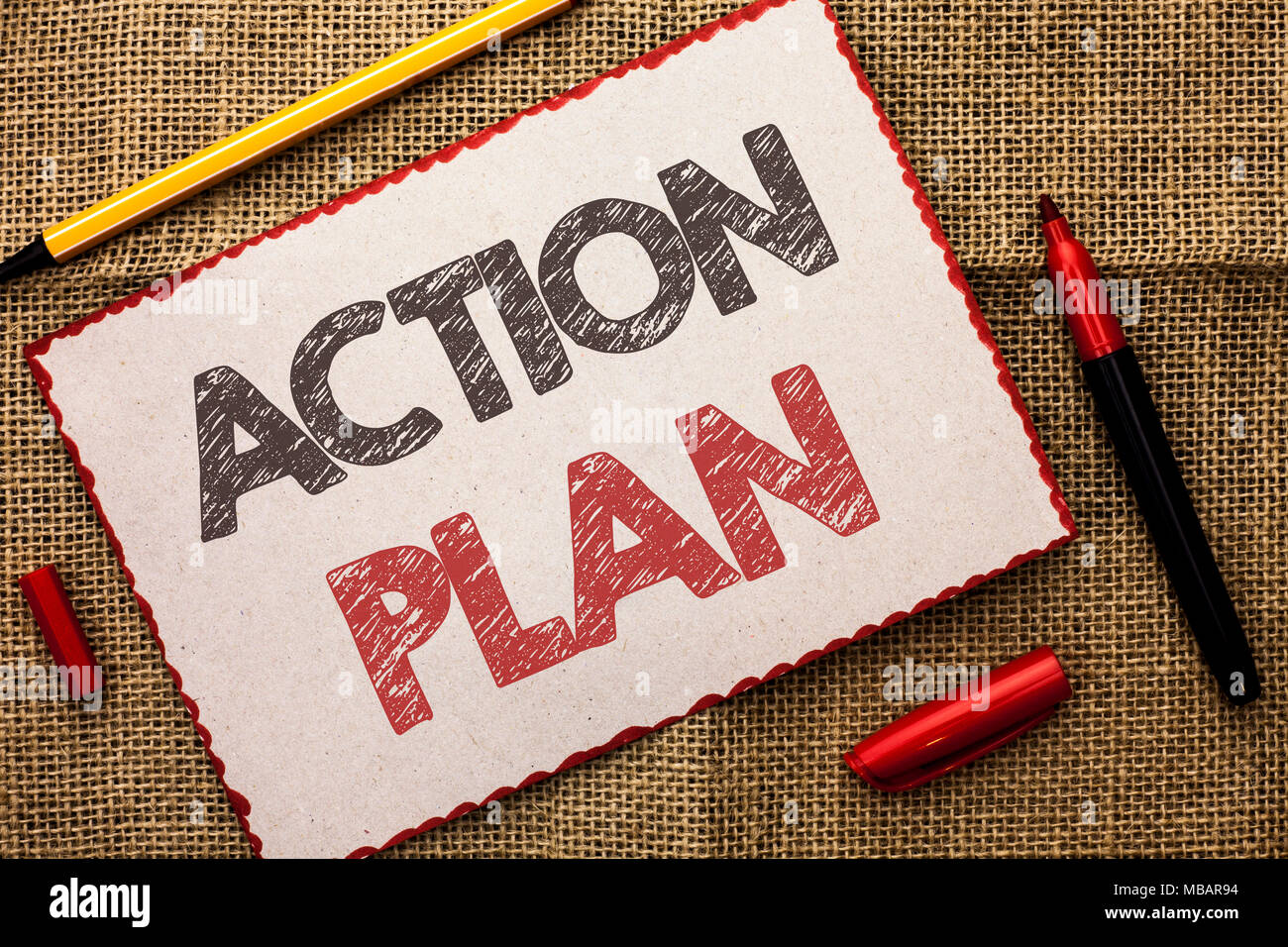 Writing note showing Action Plan. Business photo showcasing Strategy ...