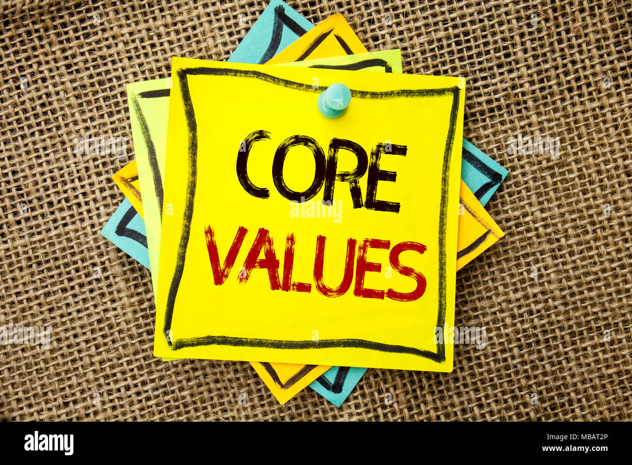Text sign showing Core Values. Conceptual photo Principles Ethics ...