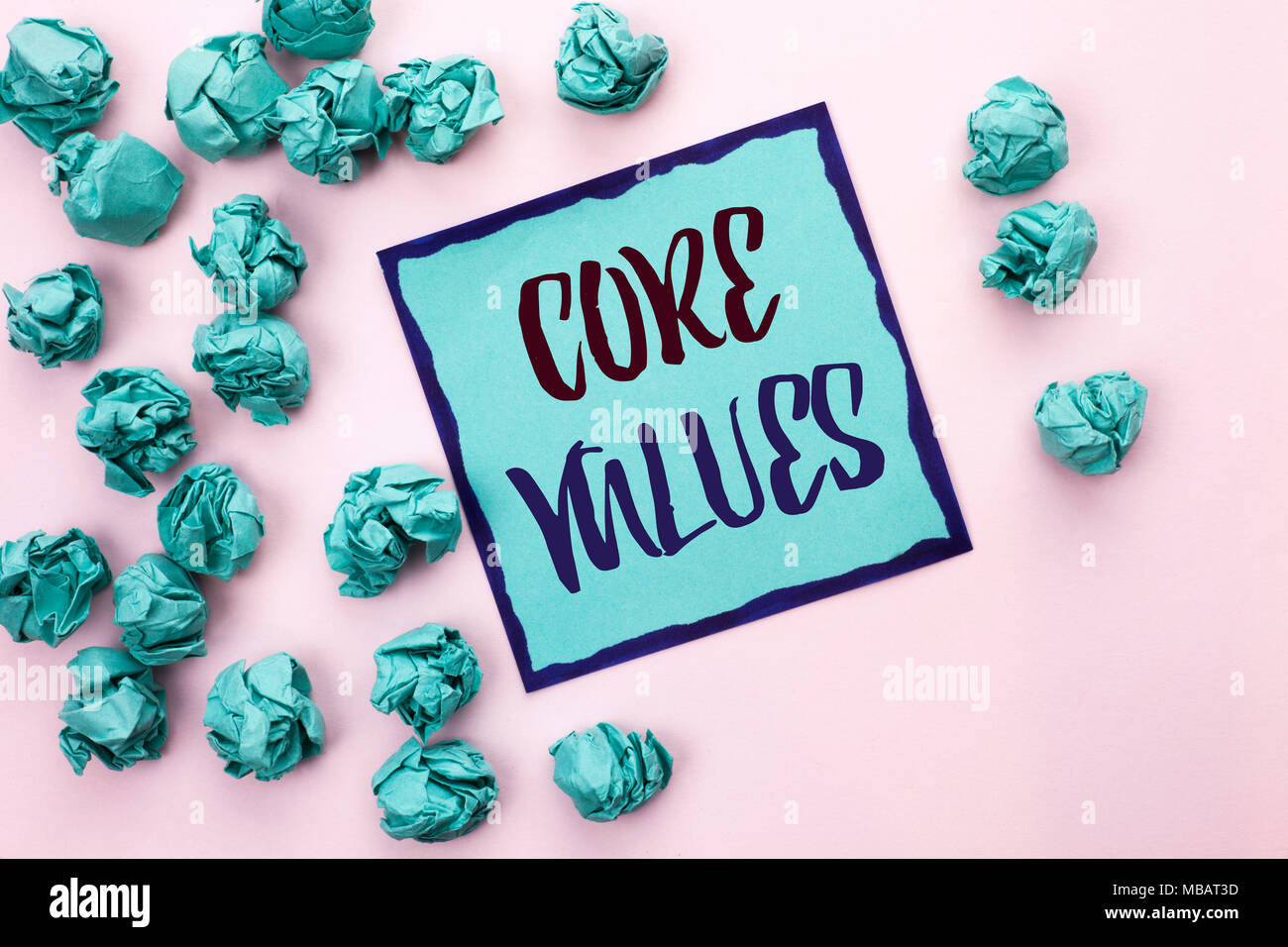 Conceptual hand writing showing Core Values. Business photo text ...