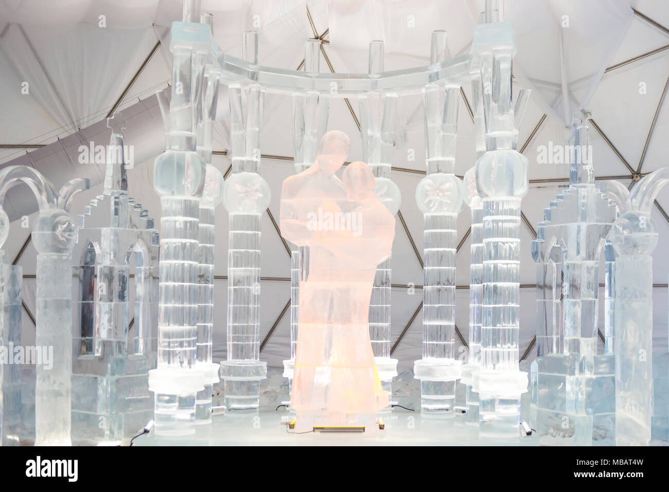 HREBIENOK, SLOVAKIA - APR 7, 2018: Unique Tatra Temple made of 190 tons ...