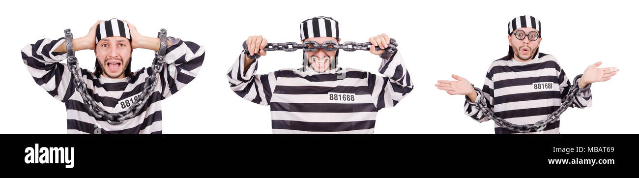 Prison inmate isolated on the white background Stock Photo - Alamy