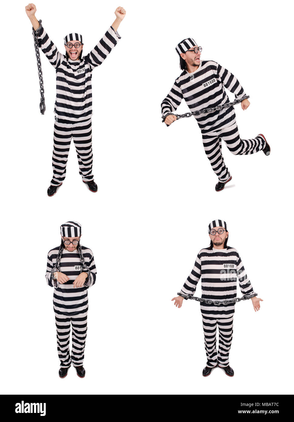 Prison inmate isolated on the white background Stock Photo - Alamy