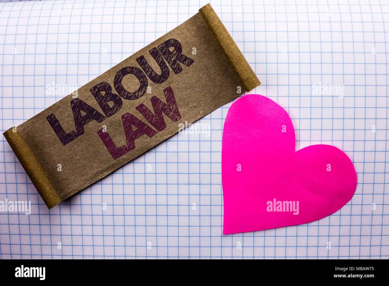 Handwriting text Labour Law. Concept meaning Employment Rules Worker ...