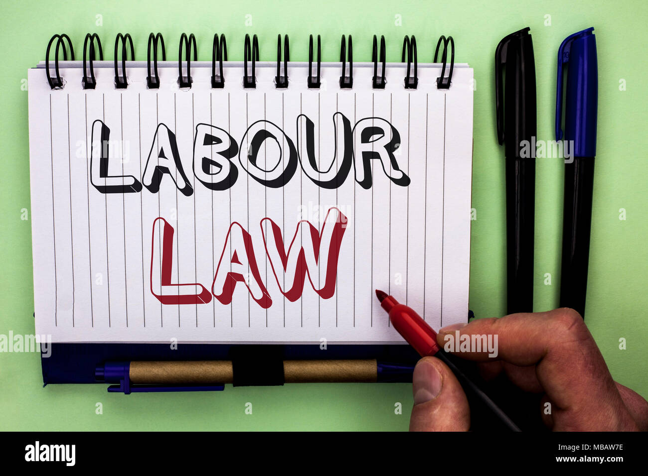 Writing note showing Labour Law. Business photo showcasing Employment ...