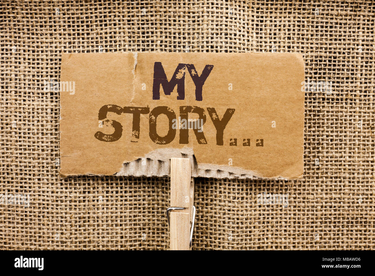 Writing note showing My Story.... Business photo showcasing Biography ...