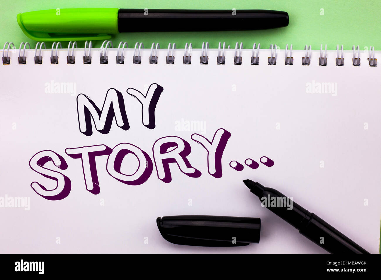 Conceptual hand writing showing My Story.... Business photo showcasing ...