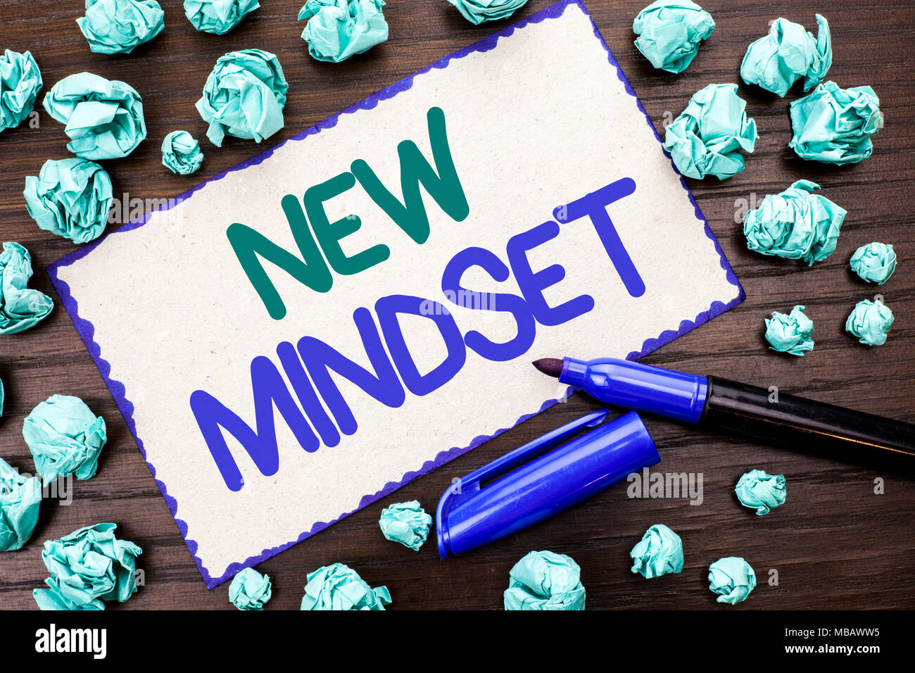 Writing note showing New Mindset. Business photo showcasing Attitude ...