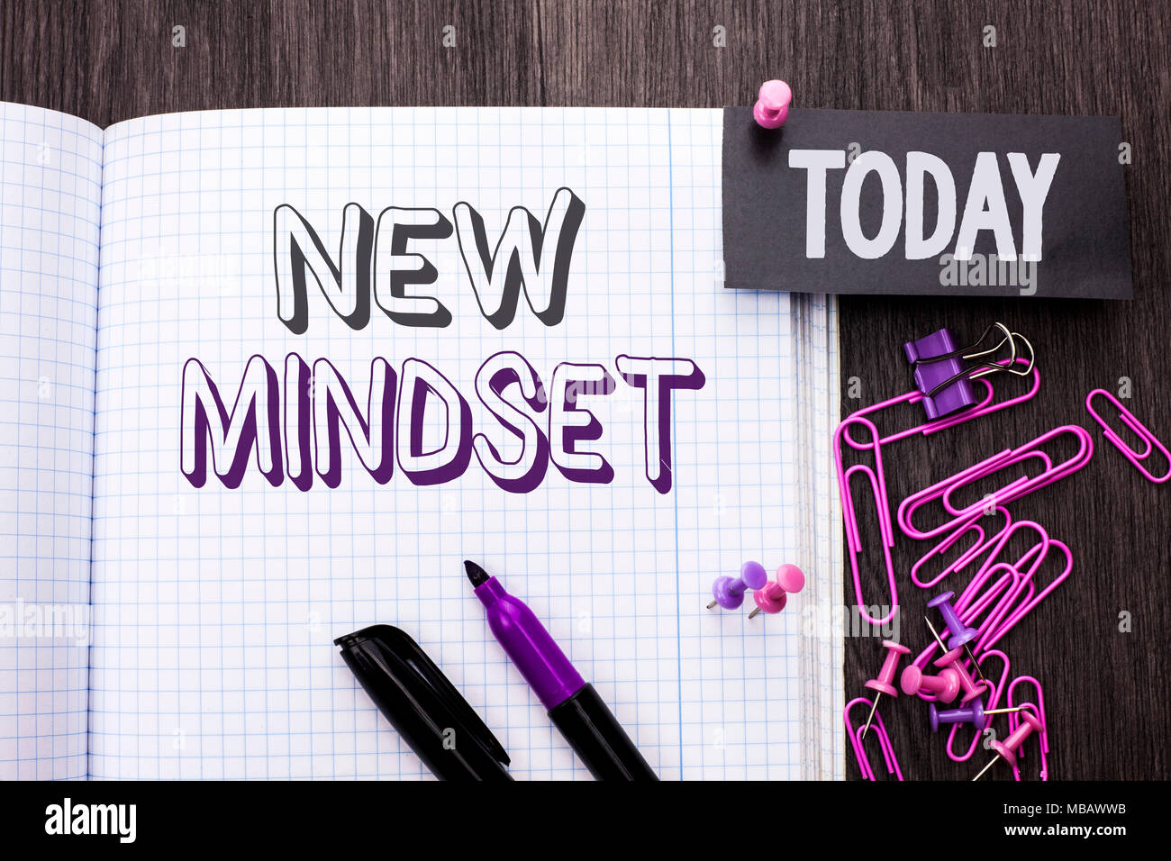 Handwriting text New Mindset. Concept meaning Attitude Latest Concept ...