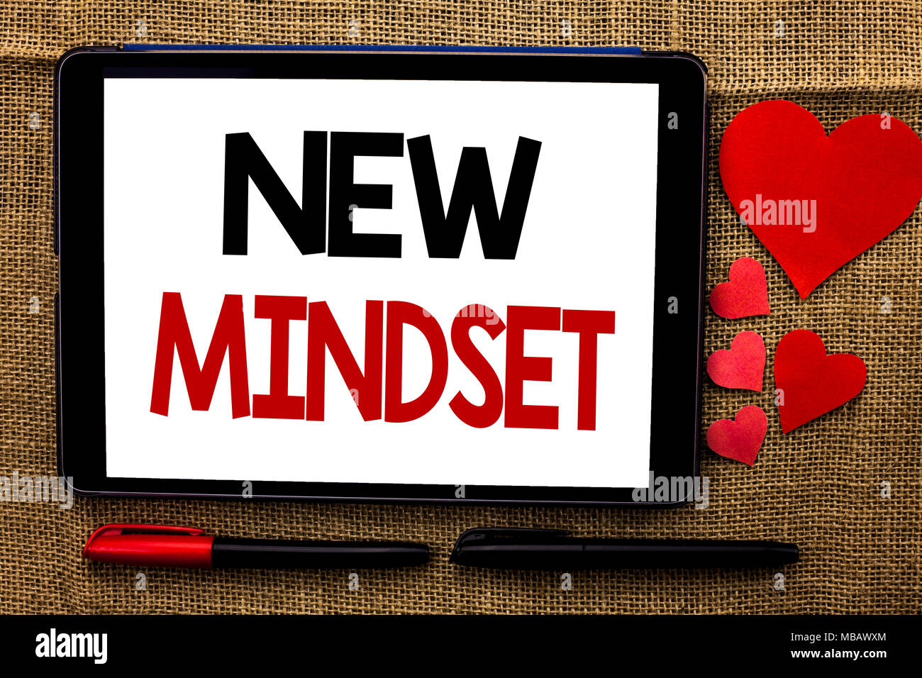 Handwriting text writing New Mindset. Concept meaning Attitude Latest ...