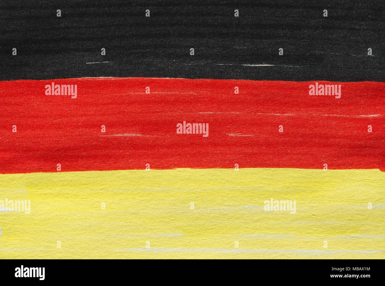 Hand drawn German national flag of Germany, Europe Stock Photo - Alamy