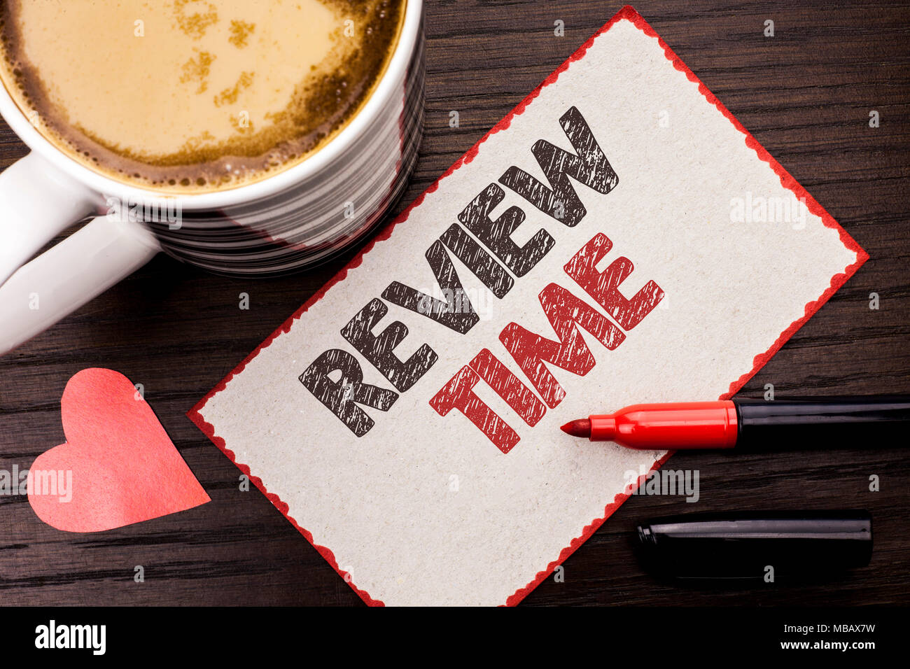 Text sign showing Review Time. Conceptual photo Evaluating Survey ...