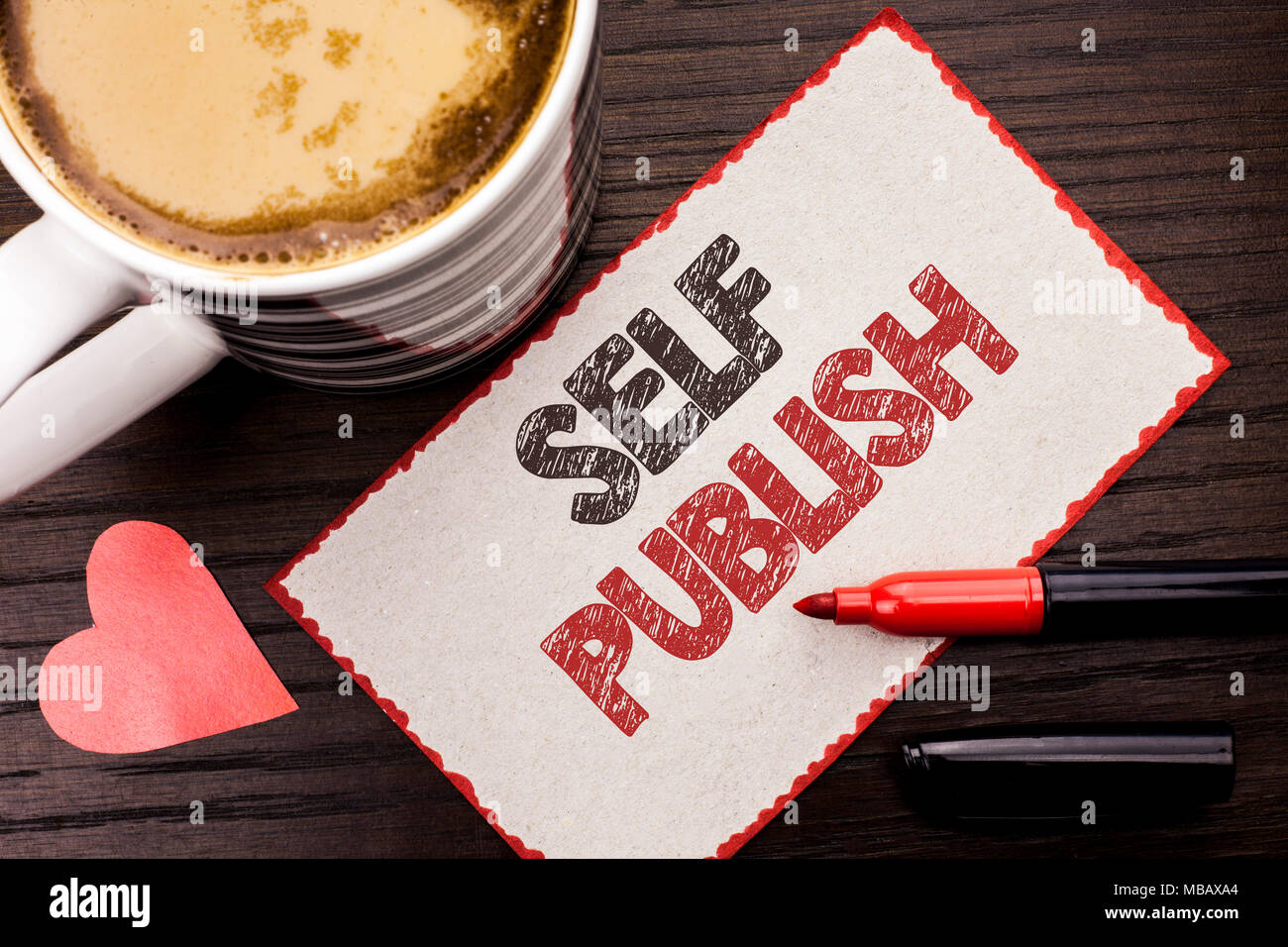 Text sign showing Self Publish. Conceptual photo Publication Write ...