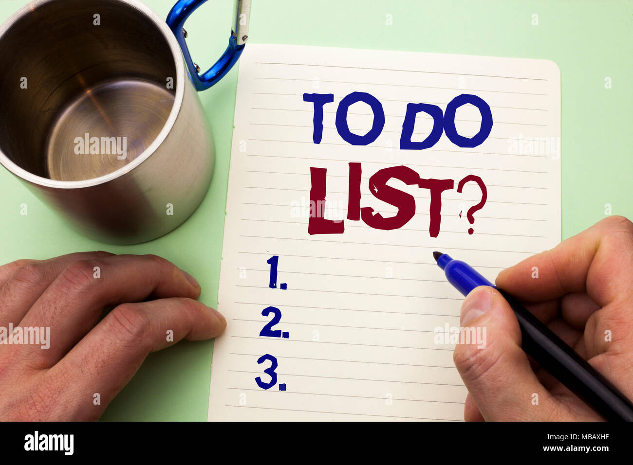 Writing note showing To Do List Question. Business photo showcasing ...