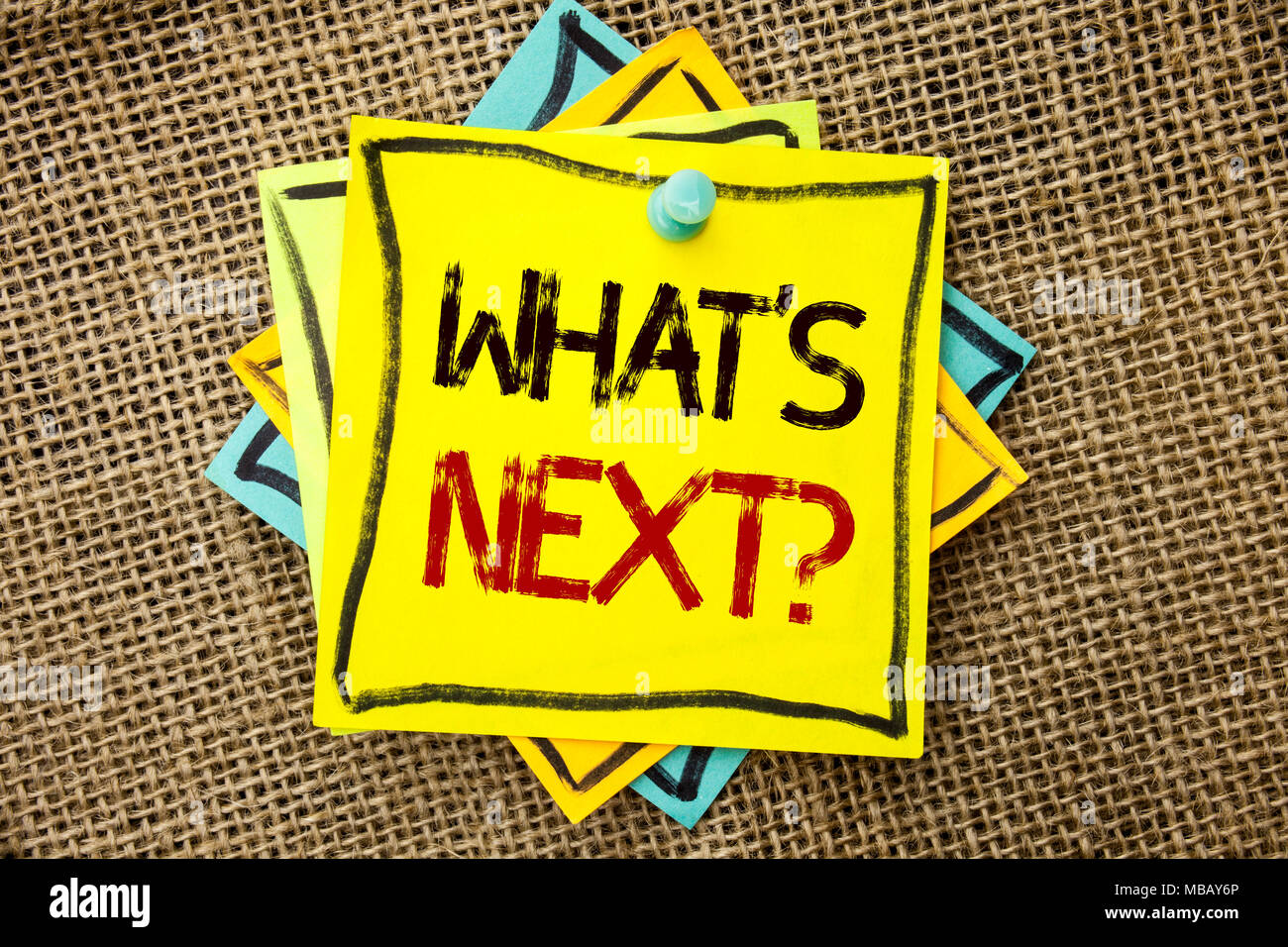 Text sign showing What s Next Question. Conceptual photo Asking ...
