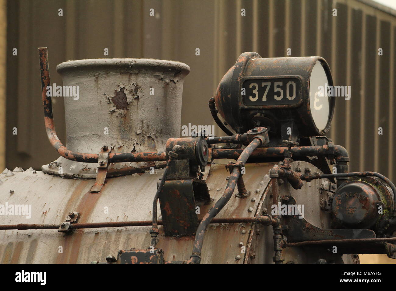 Old steam engine crumbling away Stock Photo - Alamy
