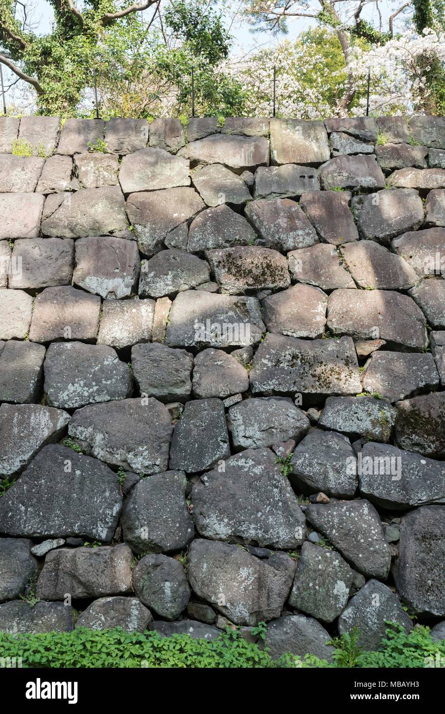 Ishigaki stone wall hi-res stock photography and images - Alamy