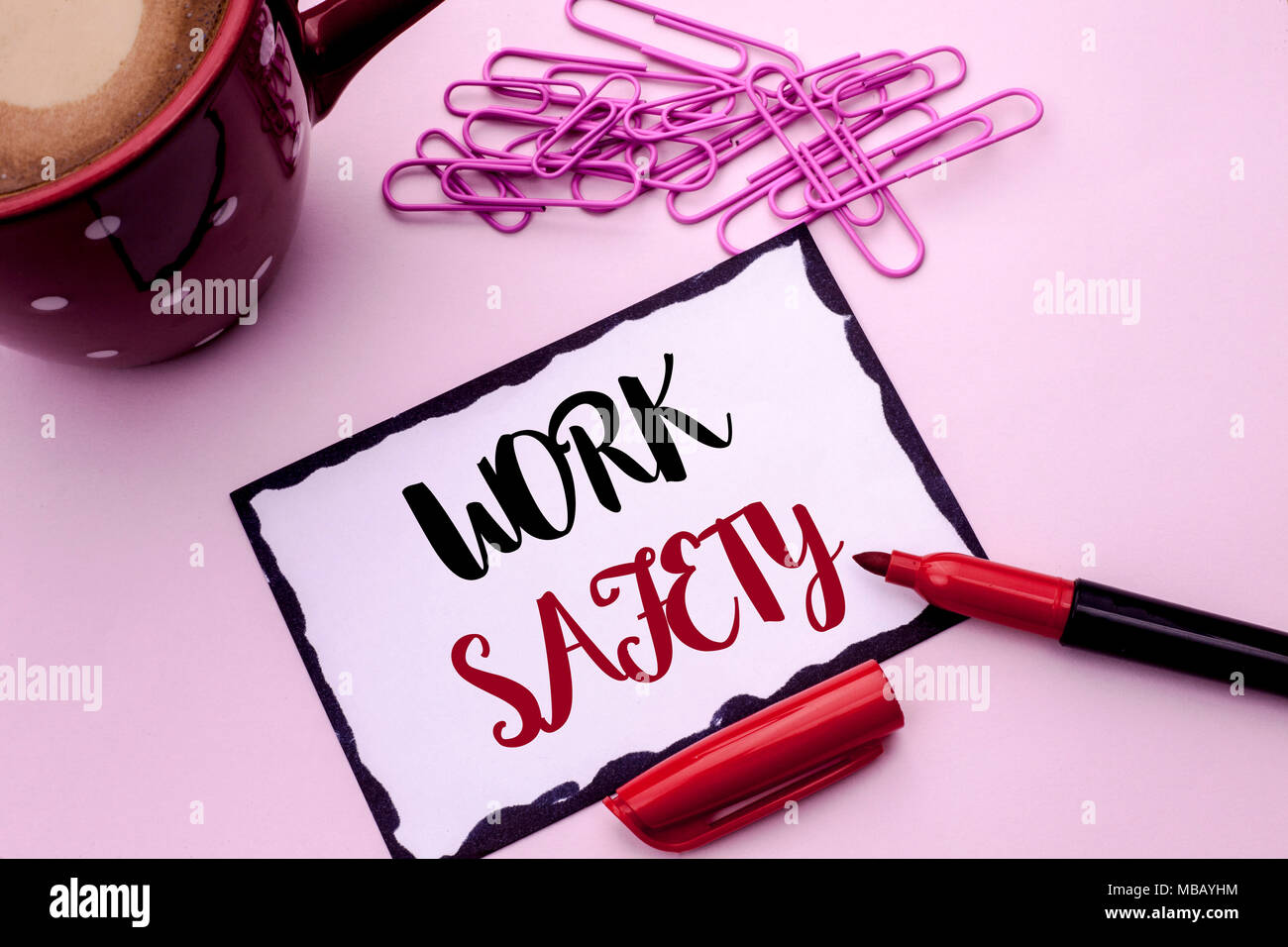 Text sign showing Work Safety. Conceptual photo Caution Security ...