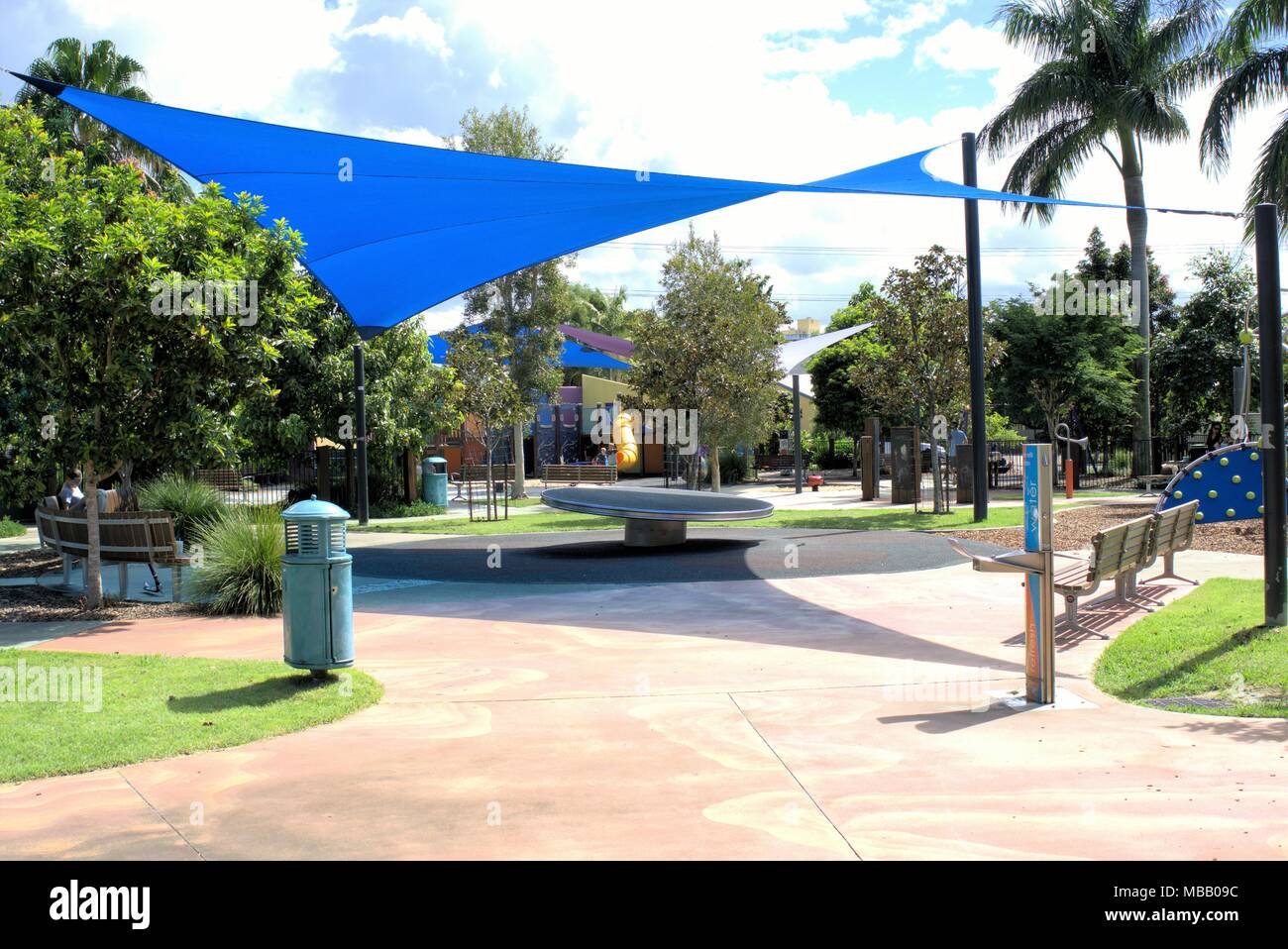 Children park in suburb of Australia. In view are kids park ...