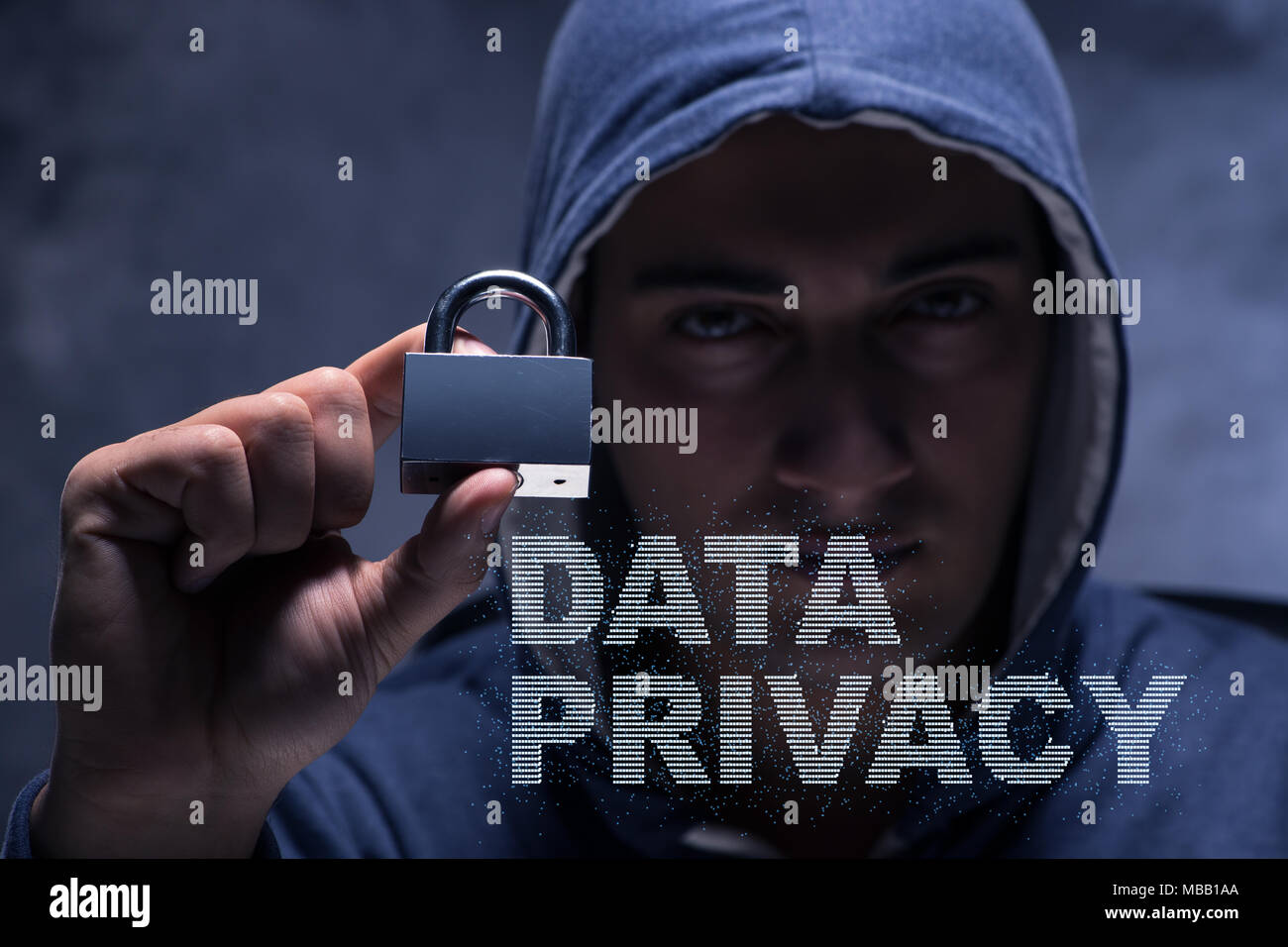 Data privacy concept with hacker stealing personal information Stock ...