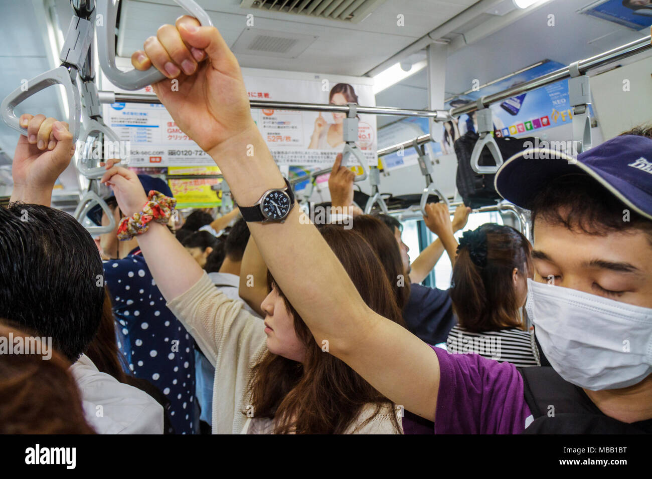Japanese Man Sleeping On Train High Resolution Stock Photography and ...