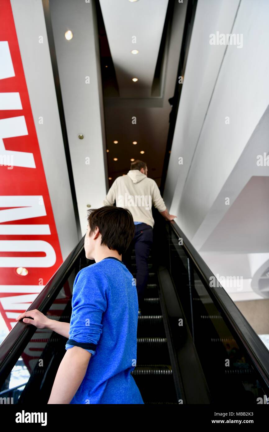 Riding an escalator hi-res stock photography and images - Alamy
