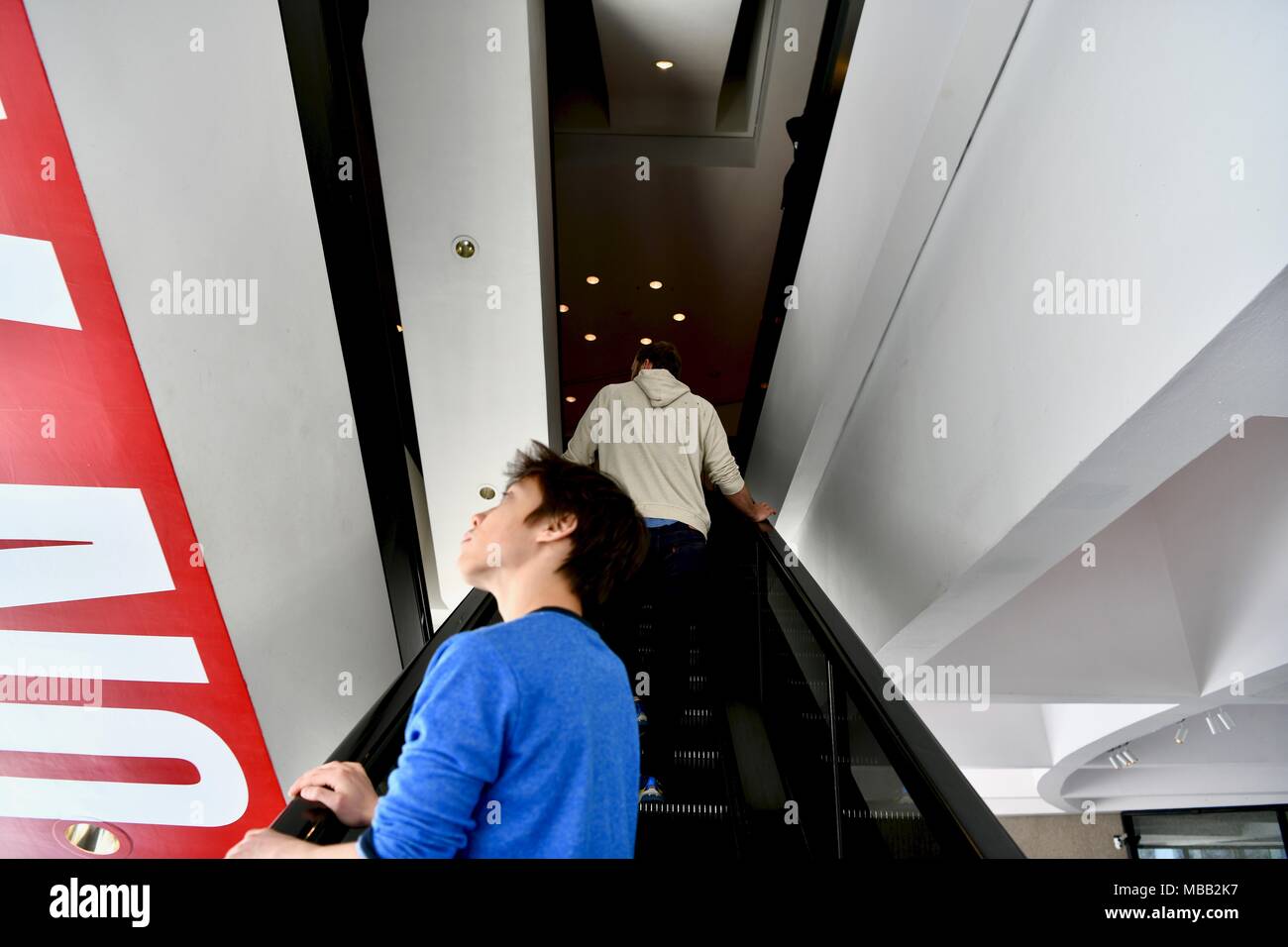 Riding an escalator hi-res stock photography and images - Alamy