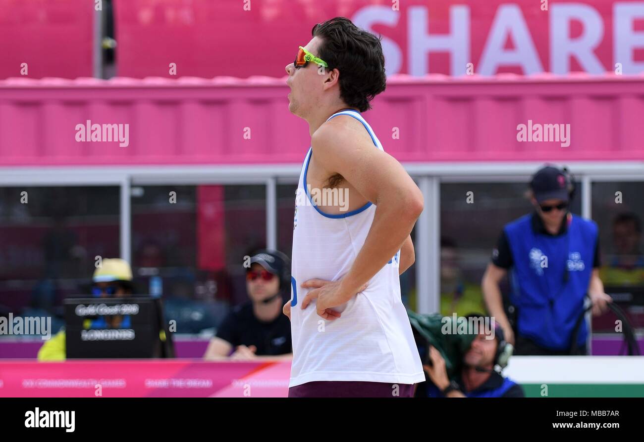 Queensland, Australia. 10th Apr, 2018. Seain Cook (SCO) looks dejected ...