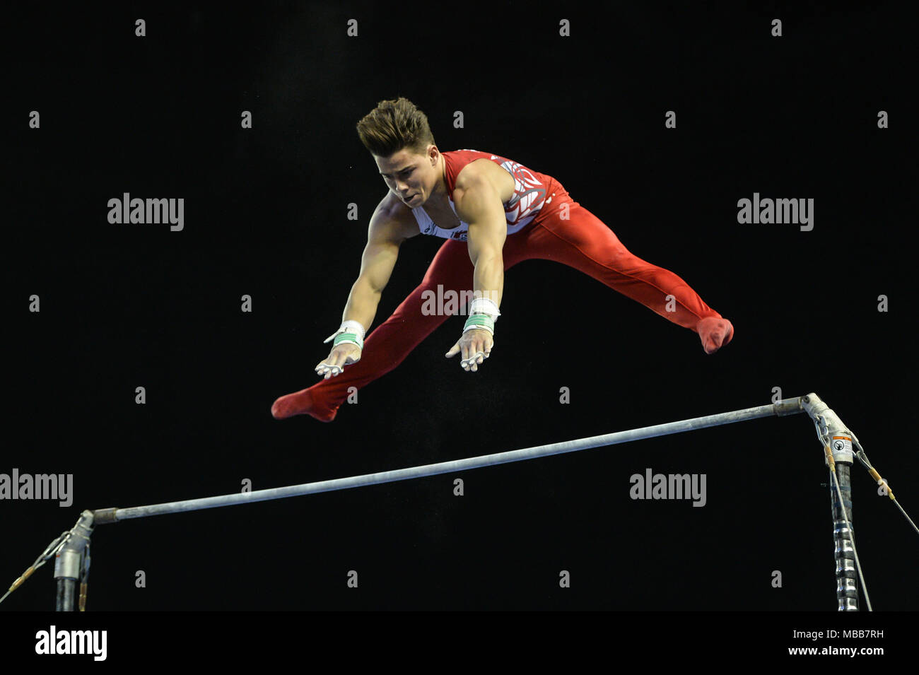Ann Arbor, Michigan, USA. 6th Apr, 2018. The Ohio State Buckeye gymnast ...