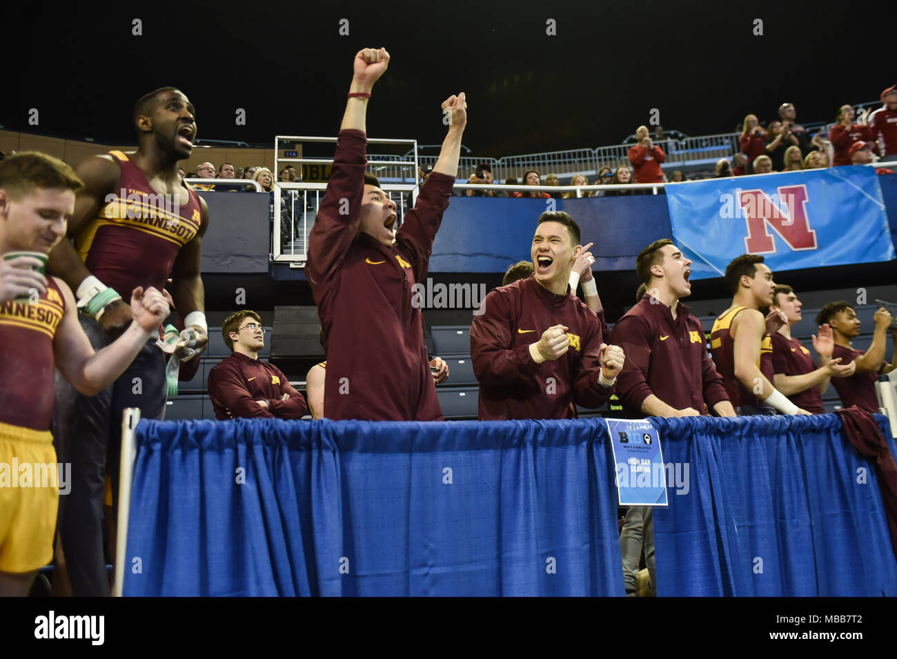 Ann Arbor, Michigan, USA. 6th Apr, 2018. The Minnesota Golden Gopher ...
