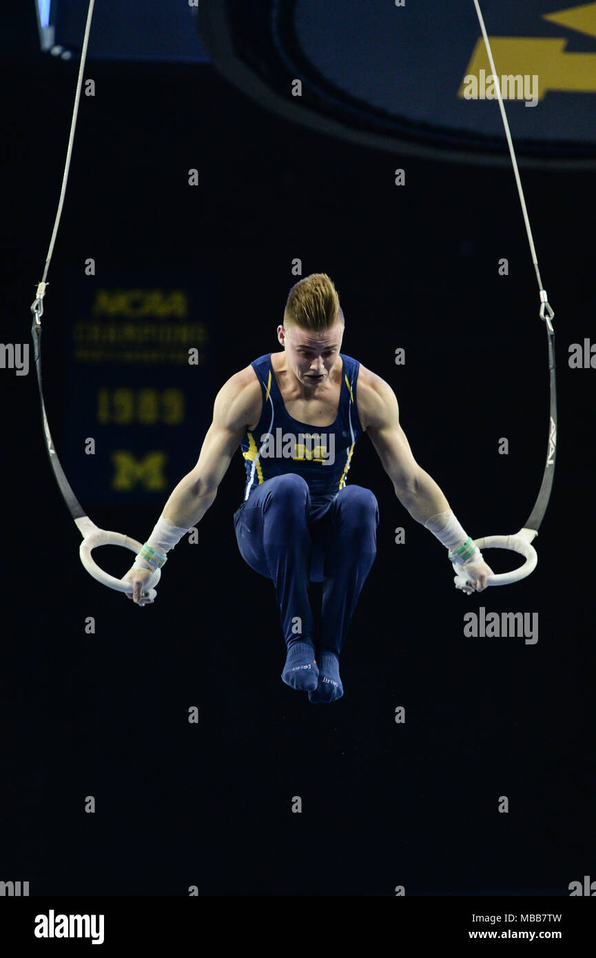 Ann Arbor, Michigan, USA. 6th Apr, 2018. Michigan Wolverine MARTY ...